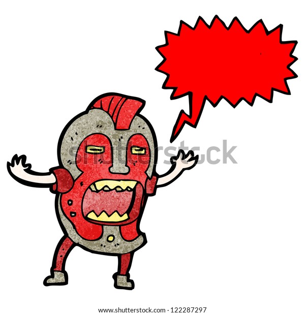 Cartoon Screaming Mask Man Stock Vector (Royalty Free) 122287297 ...