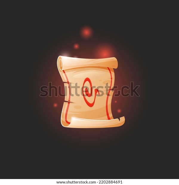 Cartoon Scroll Magic Rune Halloween Stock Vector (Royalty Free ...