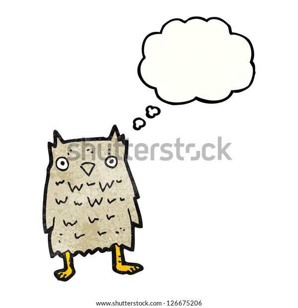 Cartoon Scruffy Owl Stock Vector (Royalty Free) 126675206