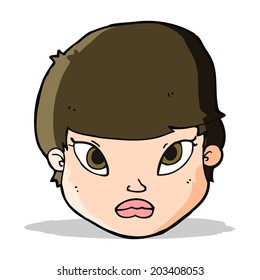 Cartoon Serious Face Stock Vector (Royalty Free) 203408053 | Shutterstock