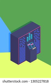 Cartoon Server Racks Server Rack Room : image vectorielle de stock ...
