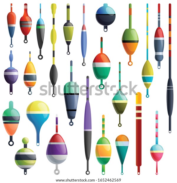 Cartoon Set Bobber Vector Icons Web Stock Vector (Royalty Free) 1652462569