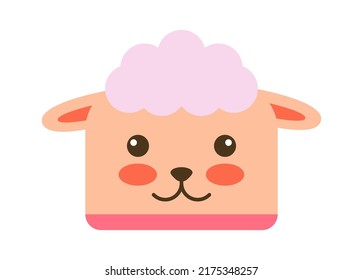 Cartoon Sheep Face Vector Illustration Stock Vector (Royalty Free ...