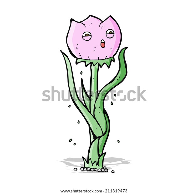 Cartoon Shocked Flower Stock Vector (Royalty Free) 211319473 | Shutterstock