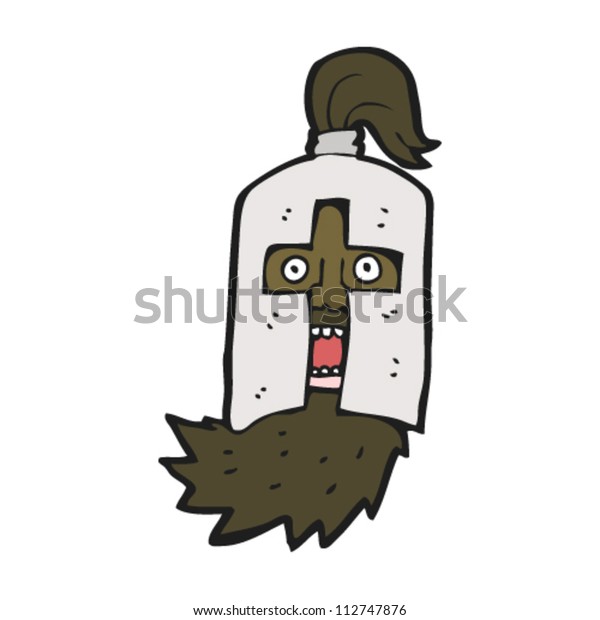 Cartoon Shocked Knight Helmet Stock Vector (Royalty Free) 112747876