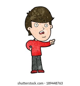 Cartoon Shocked Man Pointing Stock Vector (Royalty Free) 187017806 ...