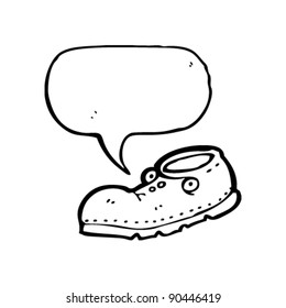 Cartoon Shoe Speech Bubble Stock Vector (Royalty Free) 90446419 ...