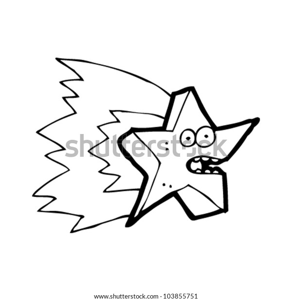 Cartoon Shooting Star Stock Vector (Royalty Free) 103855751 | Shutterstock
