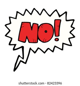 Cartoon Shout No Stock Vector (Royalty Free) 82423396 | Shutterstock