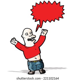 Cartoon Shouting Man Stock Vector (Royalty Free) 221102164 | Shutterstock