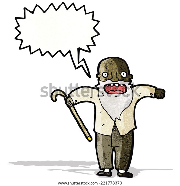 Cartoon Shouting Old Man Stock Vector (Royalty Free) 221778373 ...