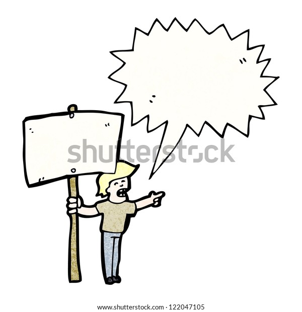 Cartoon Shouting Protester Stock Vector (Royalty Free) 122047105 ...