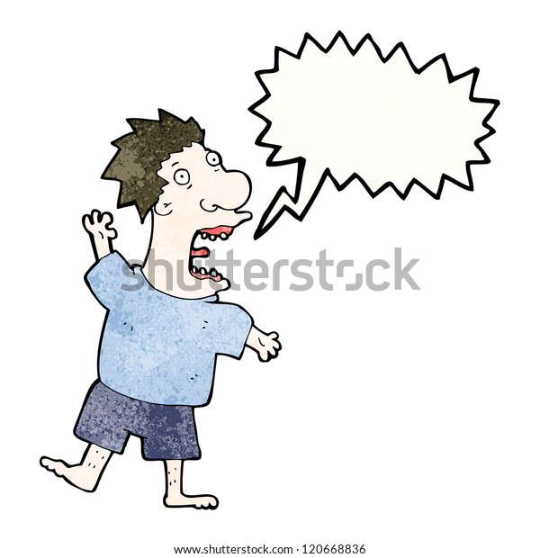 Cartoon Shrieking Man Stock Vector (Royalty Free) 120668836 | Shutterstock