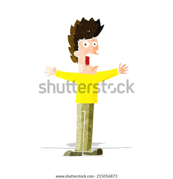 Cartoon Shrieking Man Stock Vector (Royalty Free) 215056873 | Shutterstock