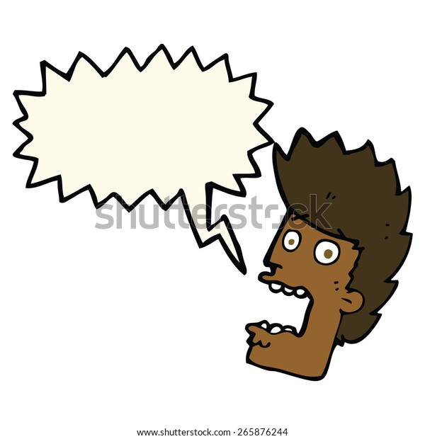 Cartoon Shrieking Man Stock Vector (Royalty Free) 265876244 | Shutterstock