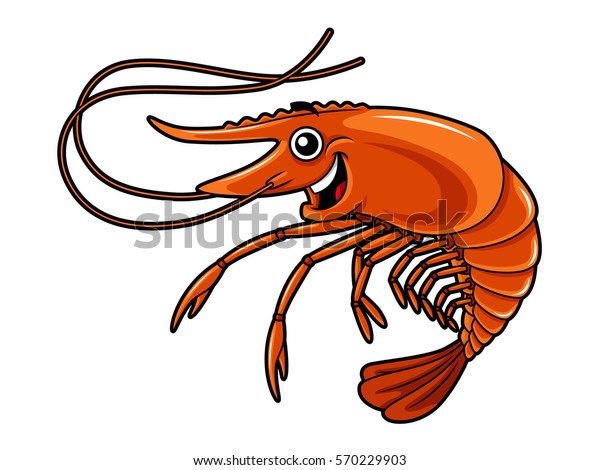 Cartoon Shrimp Stock Vector (Royalty Free) 570229903