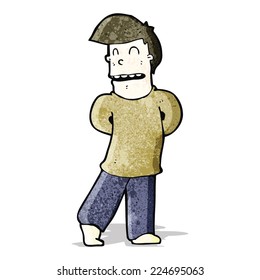 Cartoon Shy Man Stock Vector (Royalty Free) 224695063 | Shutterstock