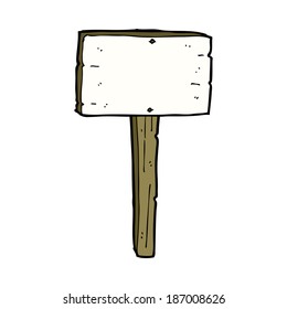 Cartoon Blank Sign Post 库存矢量图（免版税）117342181 | Shutterstock