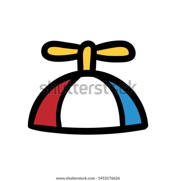 Cartoon Simple Propeller Hat Vector Illustration Stock Vector (Royalty ...