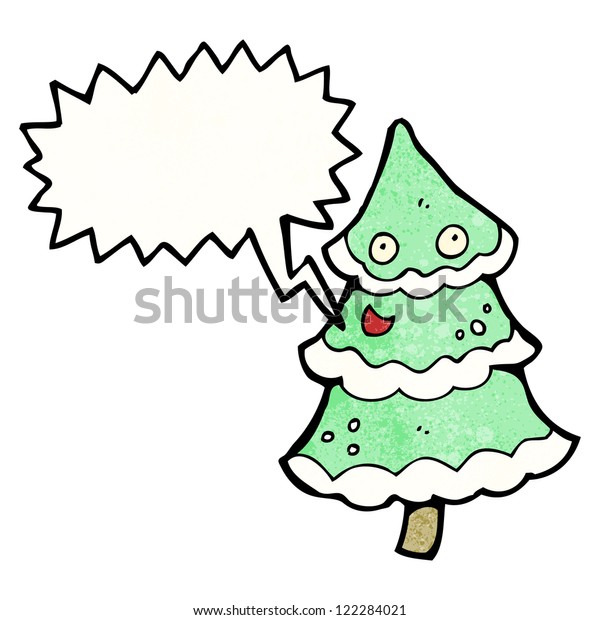 Cartoon Singing Christmas Tree Stock Vector (Royalty Free) 122284021 ...