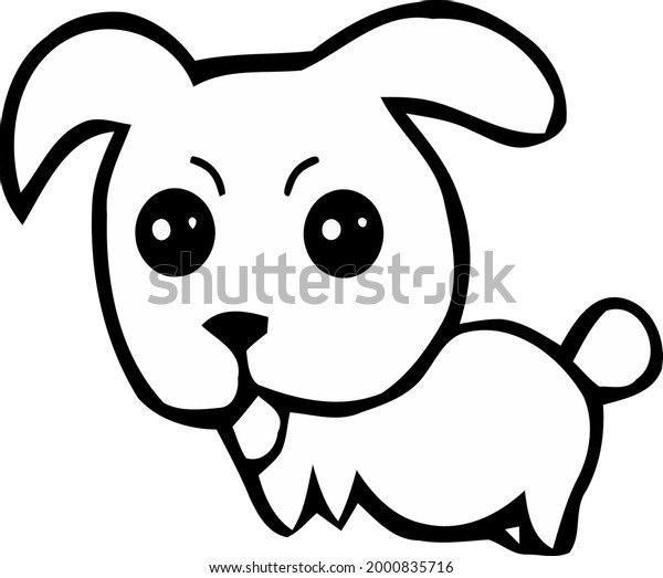 Cartoon Sketch Dog Transparent Background Stock Vector (Royalty Free ...