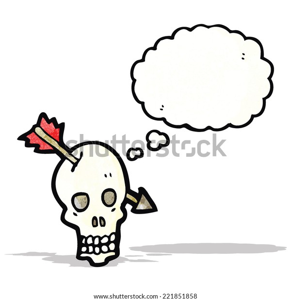 Cartoon Skull Arrow Stock Vector (Royalty Free) 221851858 | Shutterstock