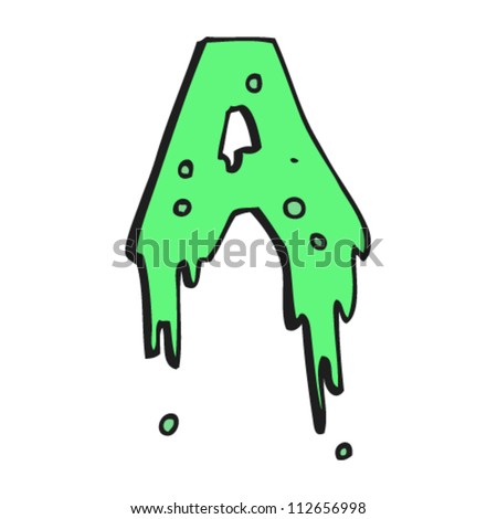 Cartoon Slime Dripping Letter Stock Vector (Royalty Free) 112656998 ...
