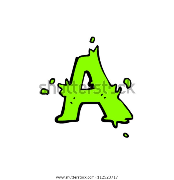 Cartoon Slime Splatter Letter Stock Vector (Royalty Free) 112523717 ...