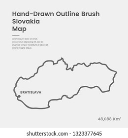 Cartoon Slovakia Map Hand Drawn Slovakia Stock Vector (Royalty Free ...