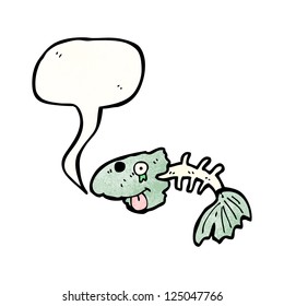 Cartoon Smelly Old Fish Bones Stock Vector (Royalty Free) 125047766