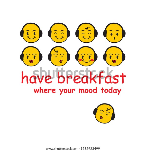 Cartoon Smile Vector Illustration Various Expressions Stock Vector ...