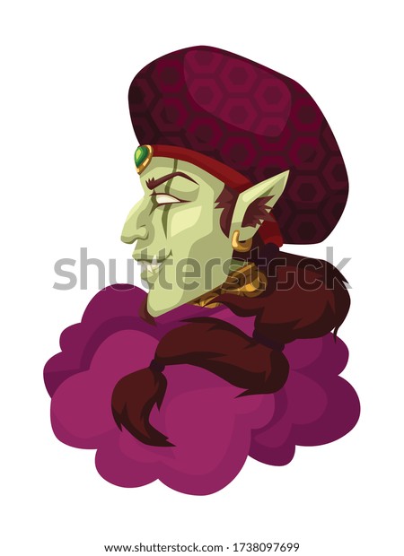 Cartoon Smiling Genie Vector Illustration Isolated Stock Vector ...
