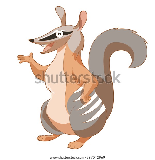 Cartoon Smiling Numbat Stock Vector (Royalty Free) 397042969