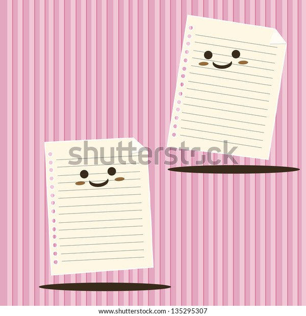 Cartoon Smiling Paper Stock Vector (Royalty Free) 135295307 | Shutterstock