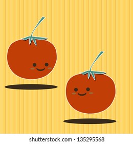 Cartoon Smiling Tomato Stock Vector (Royalty Free) 135295568