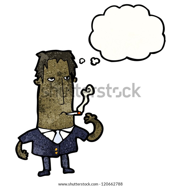 Cartoon Smoking Man Stock Vector (Royalty Free) 120662788 | Shutterstock