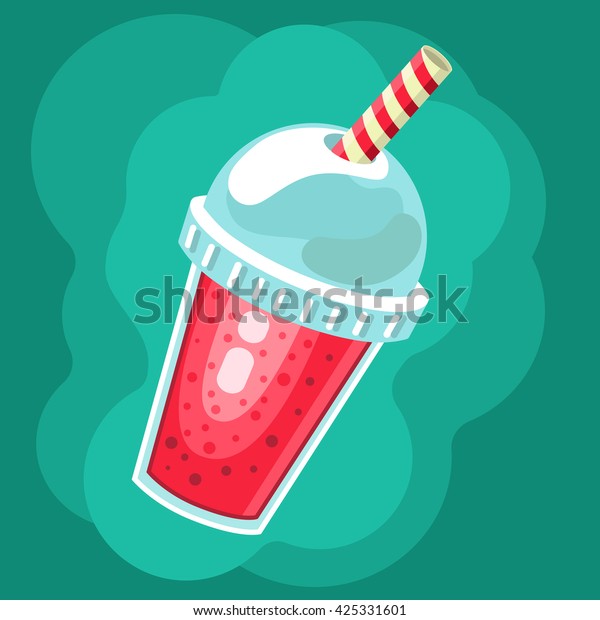 Cartoon Smoothie Go Cup Different Fruits Stock Vector (Royalty Free ...