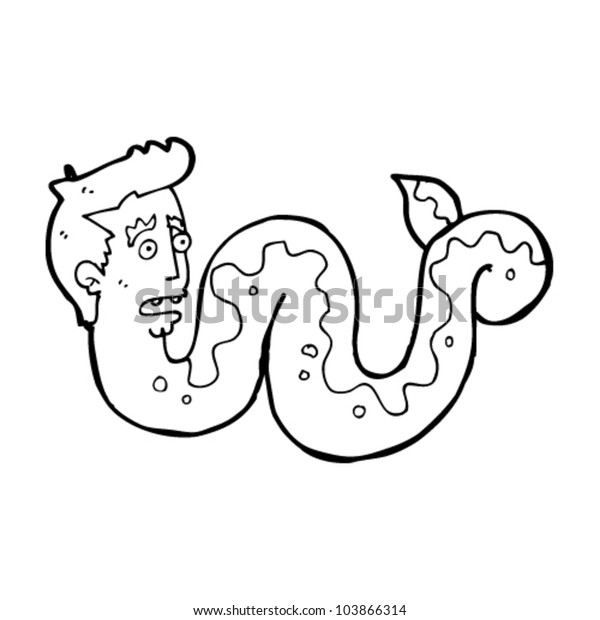 Cartoon Snake Man Stock Vector (Royalty Free) 103866314