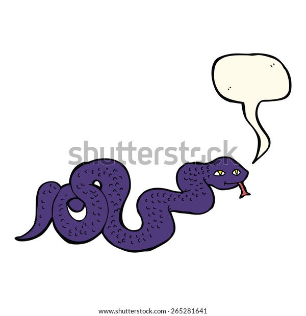 Cartoon Snake Speech Bubble Stock Vector (Royalty Free) 265281641 ...