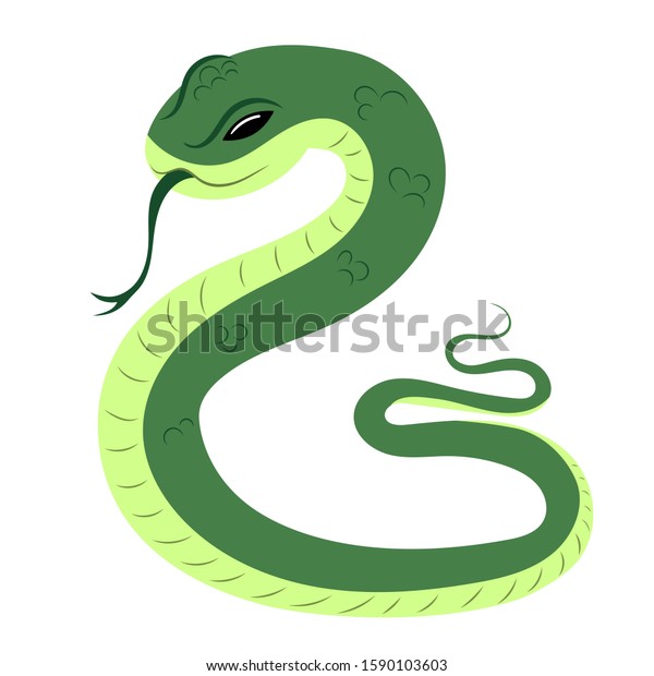 Cartoon Snake Viper Vector Illustration On 스톡 벡터(로열티 프리) 1590103603 ...