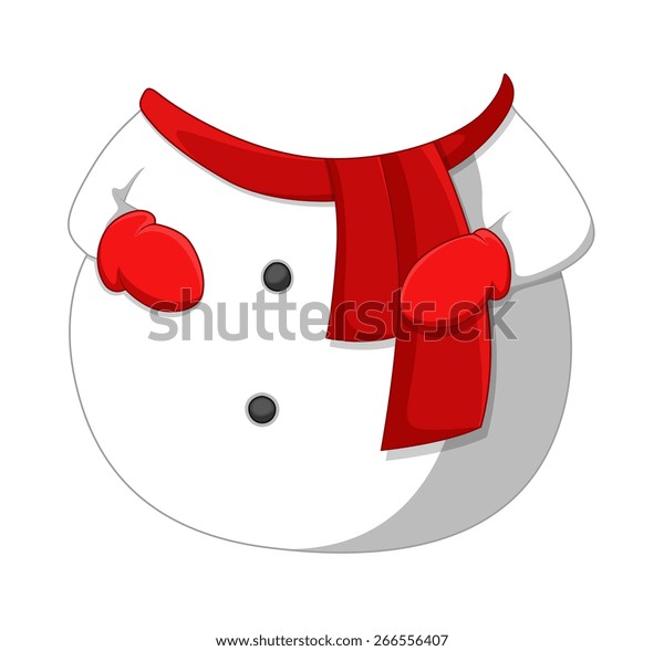 Cartoon Snowman Body Vector Stock Vector (Royalty Free) 266556407 ...