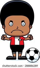 Cartoon Soccer Player Boy Looking Angry Stock Vector (Royalty Free ...