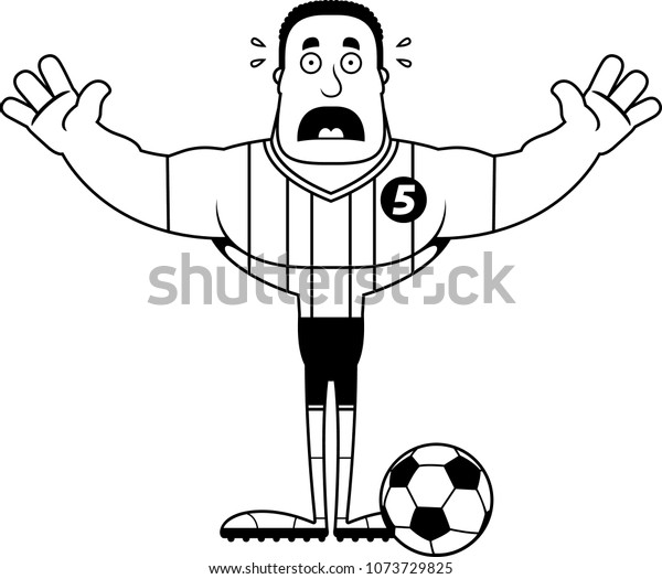 Cartoon Soccer Player Looking Scared Stock Vector (Royalty Free ...