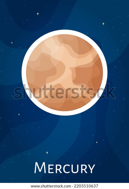 Cartoon Solar System Mercury Planet Illustration Stock Vector (Royalty ...