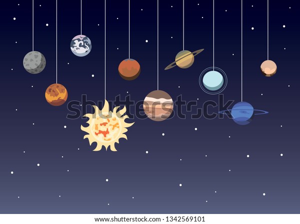 Cartoon Solar System Planets Astronomical Observatory Stock Vector ...