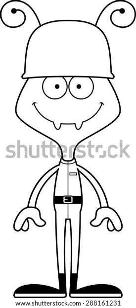 Cartoon Soldier Ant Smiling Stock Vector (Royalty Free) 288161231 ...