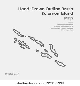 Cartoon Solomon Island Map Hand Drawn Stock Vector (Royalty Free ...