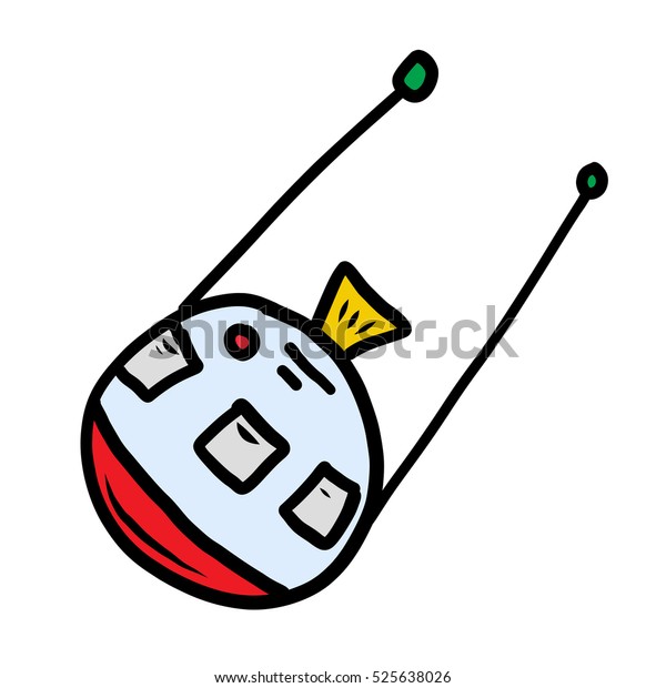 Cartoon Space Capsule Hand Drawn Original Stock Vector (Royalty Free ...