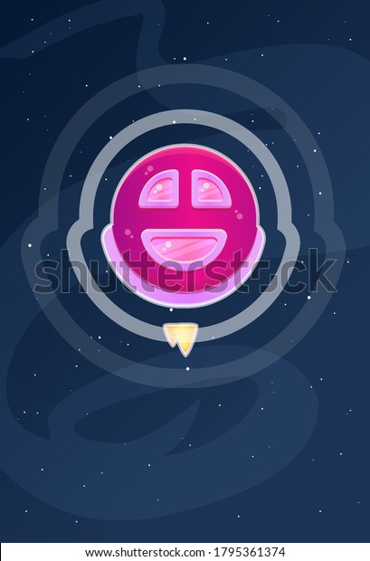 Cartoon Space Ship Circle Level 1 Stock Vector (Royalty Free ...