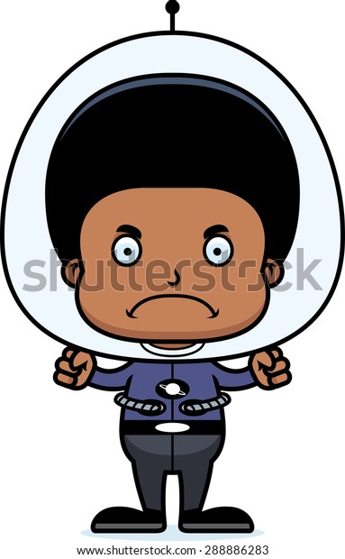 Cartoon Spaceman Boy Looking Angry Stock Vector (Royalty Free ...